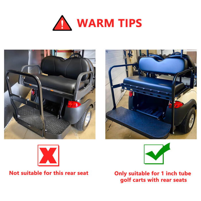 NOKINS Newly Designed Golf Cart Rear Seat Flip Arm Rest – Avada Classic ...